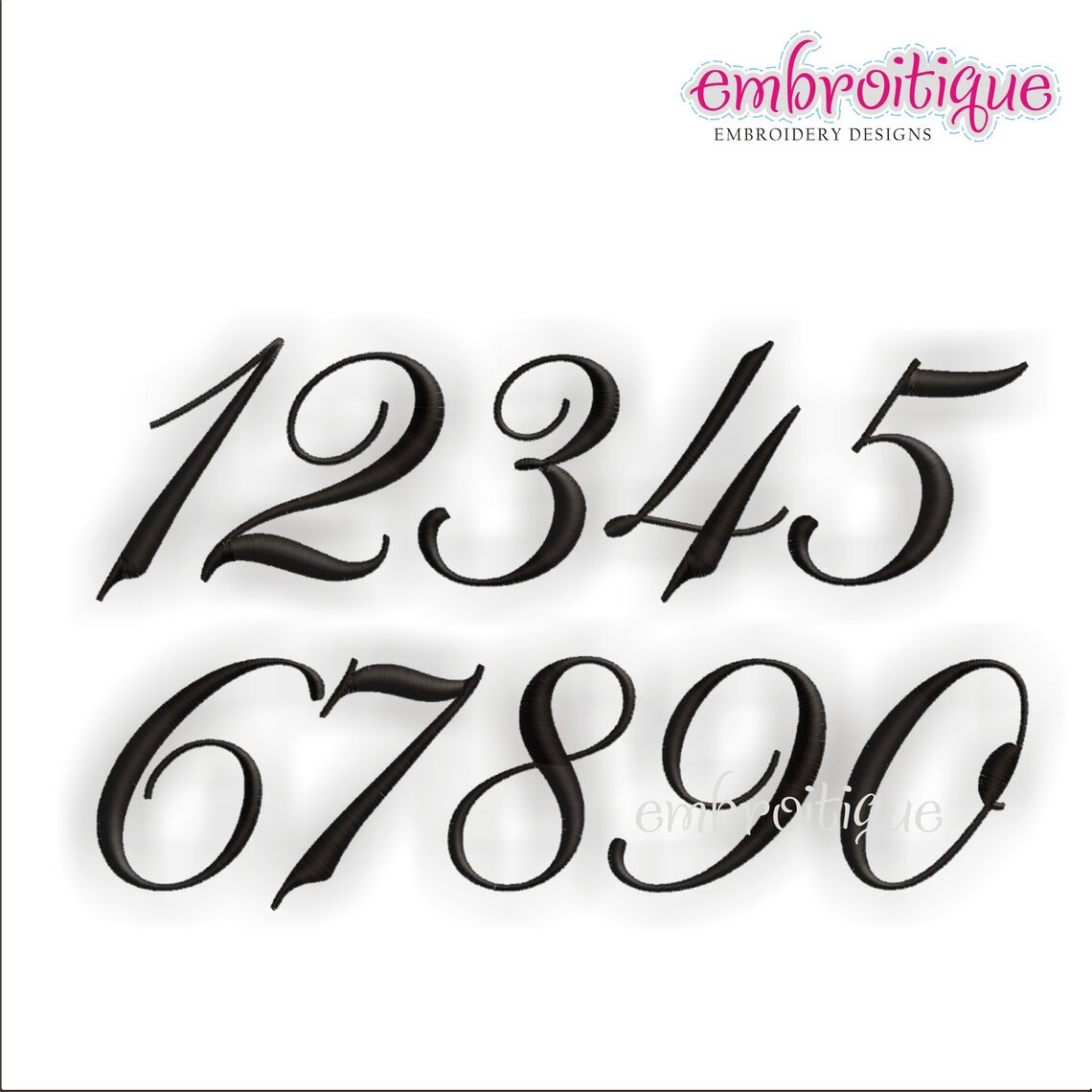 Embroitique Emily Monogram Font Set