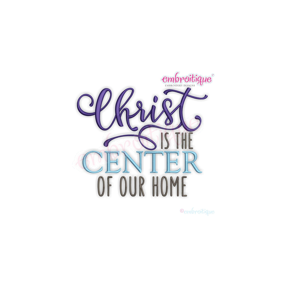 Embroidery Designs :: All Products :: Christ Is The Center Of Our Home ...