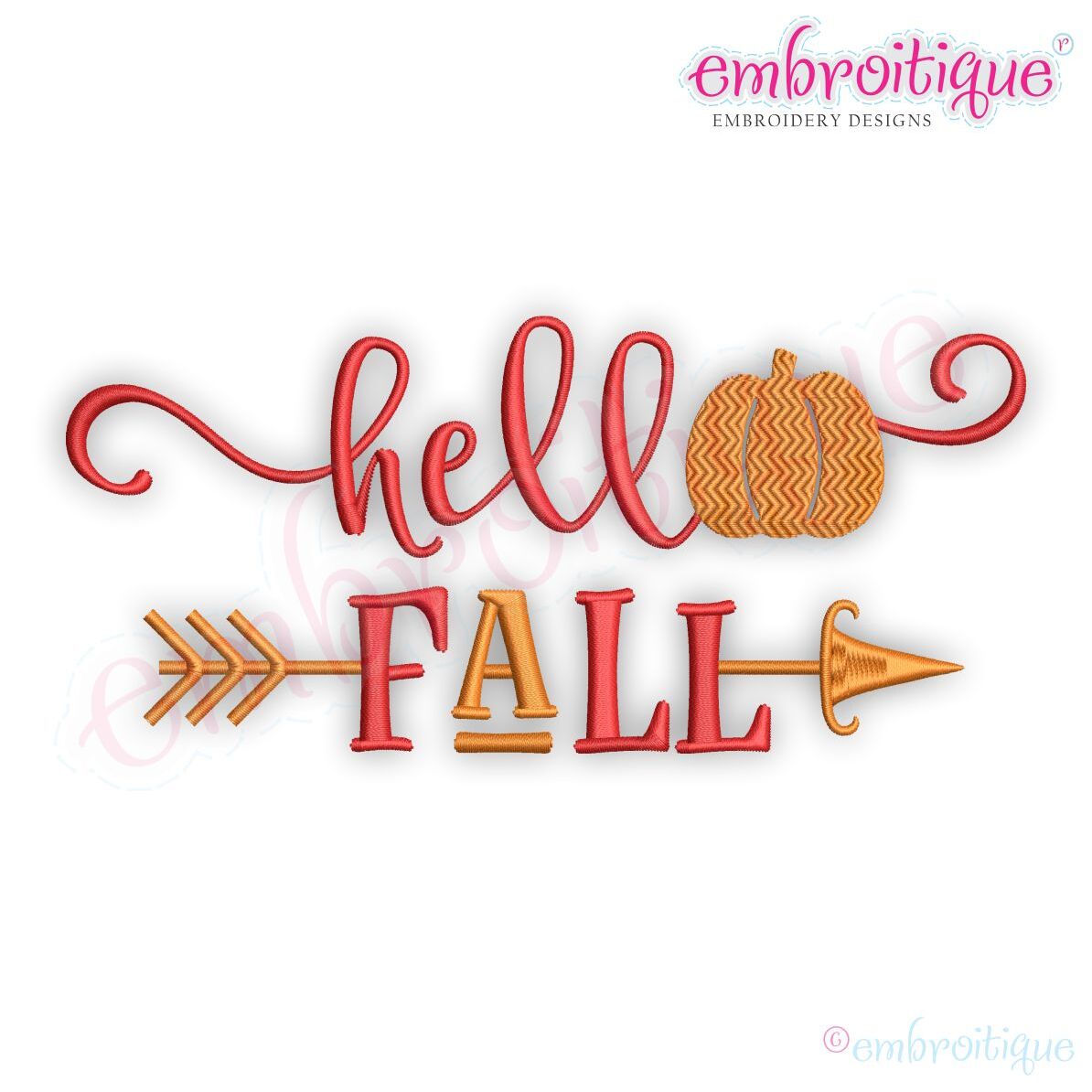 ♥ Featured Products ♥ :: Hello Fall with Pumpkin - Machine Embroidery ...
